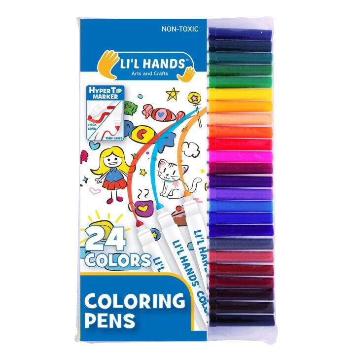 Li'l Hands Coloring Pens 24 Lil Mr. Paper | Lazada PH