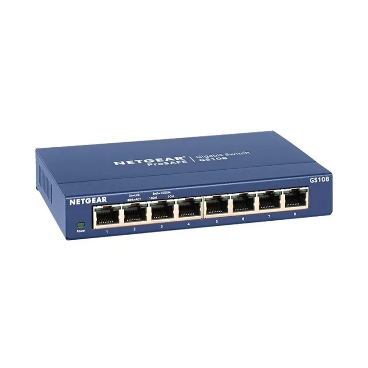 Netgear GS108 Gigabit Switch 8-Port 10/100/1000 Gigabit Ethernet ...