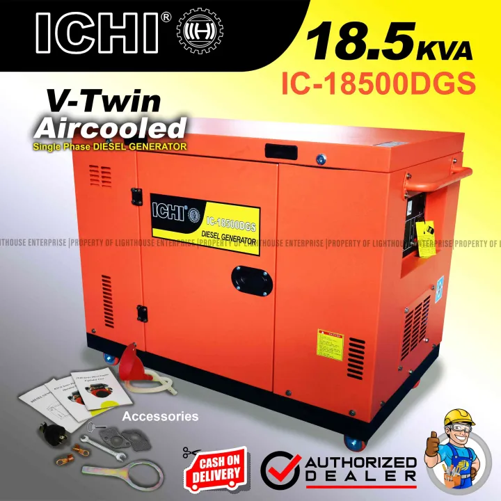 ICHI Industrial 18.5KVA Diesel Silent Type Generator - V-twin 2 ...