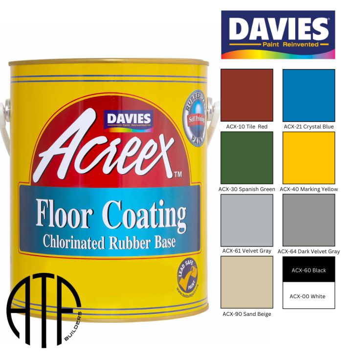 Davies Acreex 4Liters Floor Rubber Solvent Based Coating Paint | Lazada PH
