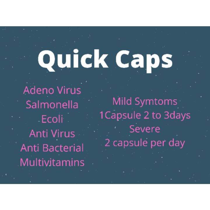 Quick Caps for Adeno Virus,Samonella,E coli Racing Pigeon | Lazada PH