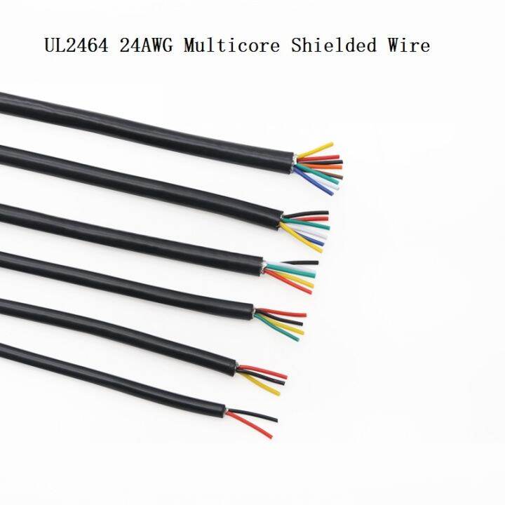 UL2464-24AWG Multi-Core Shielded Wire 2~12 Core Aluminum Foil Braided Double-Layer Shielded Wire ...