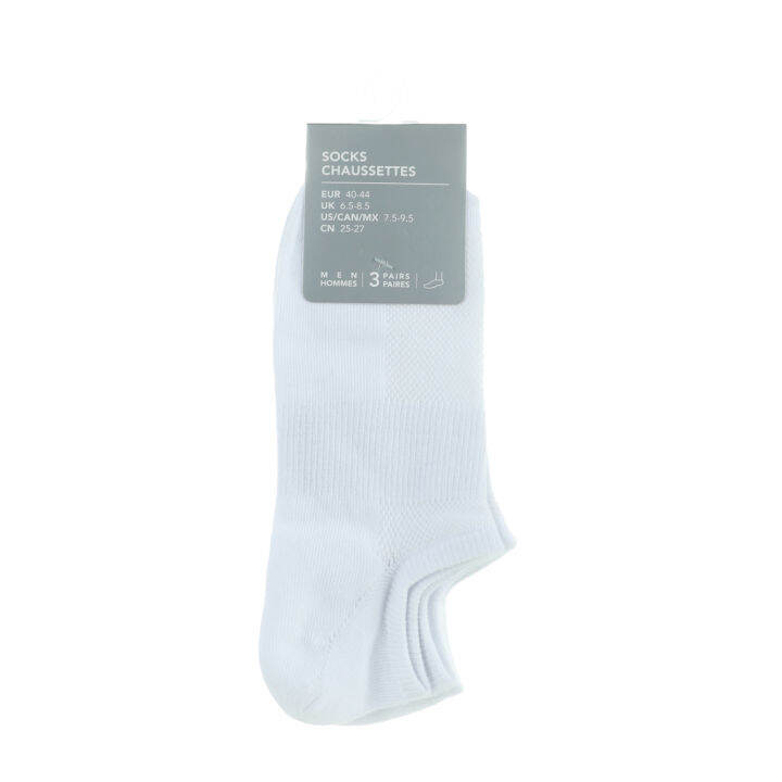 MINISO Breathable Series Men's Low-Cut Socks (3 Pairs)(White) | Lazada PH