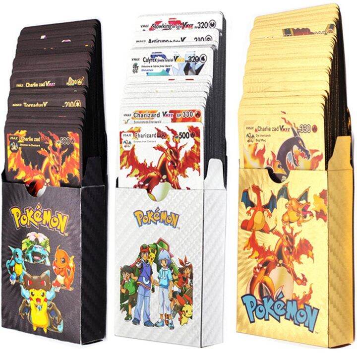 DJDK สไปรท์การ์ดของเล่นเด็ก Charizard อุปกรณ์เสริมโลหะการ์ด GX ภาษาสเปน ...