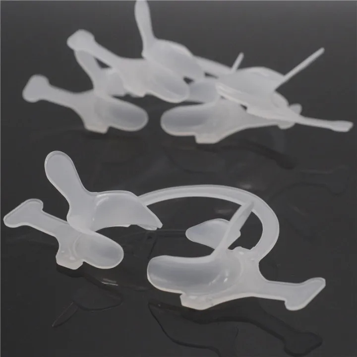 Dental Cheek Lip Retractor Mouth Opener C-Shape with Handle White Mouth ...