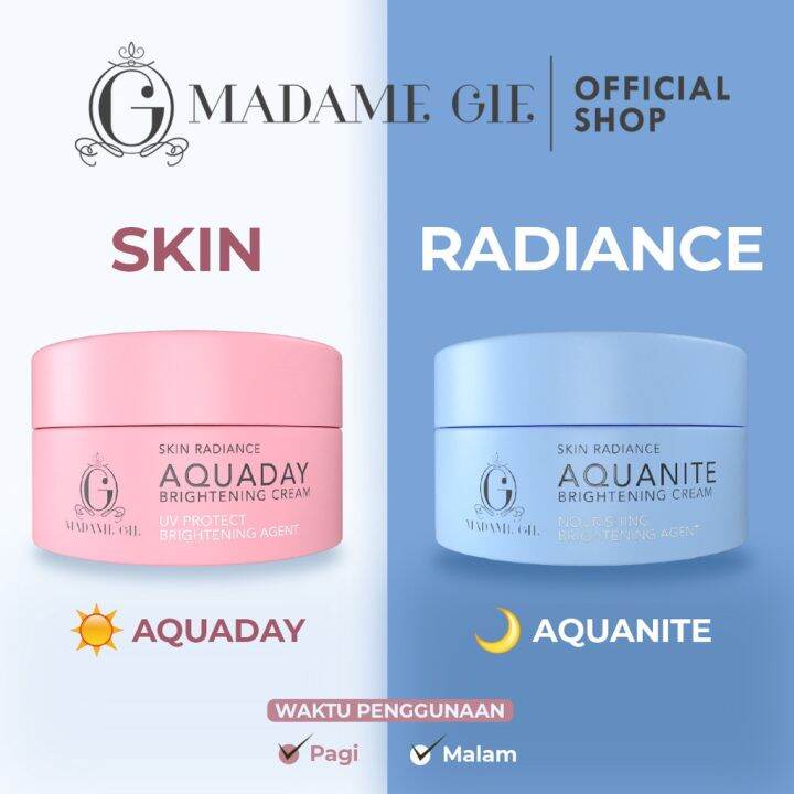 Madame Gie Skin Radiance Aquanite & Aquaday Brightening Cream 20gr | Lazada Indonesia