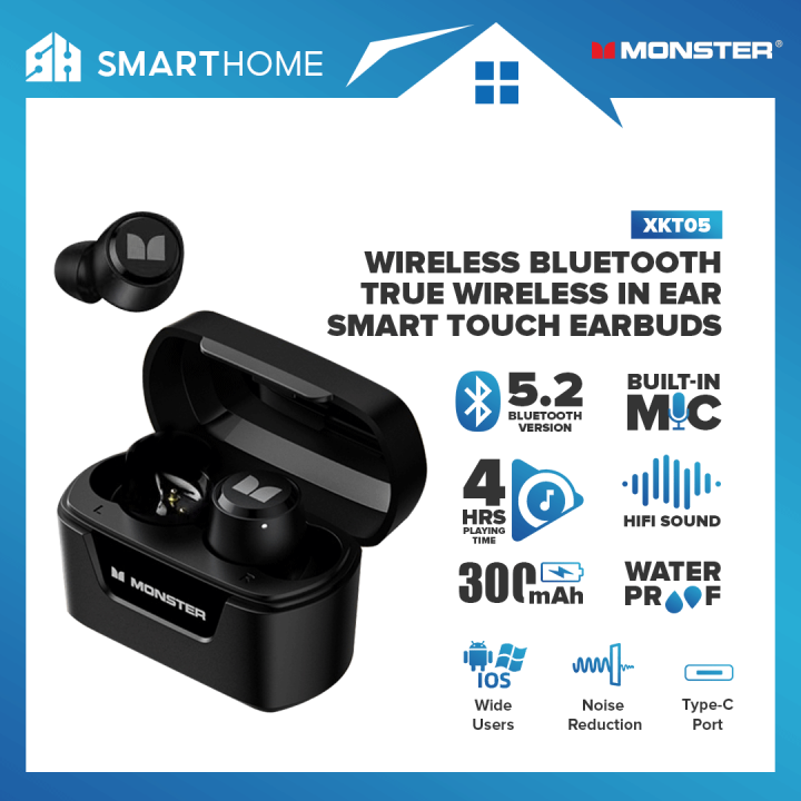 Monster XKT05 Bluetooth Earphone True Wireless In Ear Noise Reduction ...