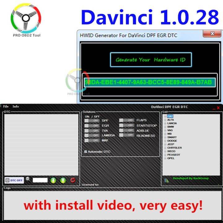 [HOT K] Davinci 1.0.28 Unlimited Activate DPF EGR FLAPS ADBLUE OFF ...