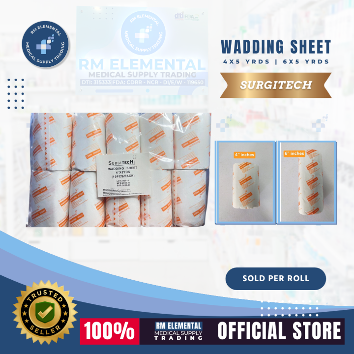 Wadding Sheet (Surgitech) Per Roll 4x5, 6x5 | Lazada PH