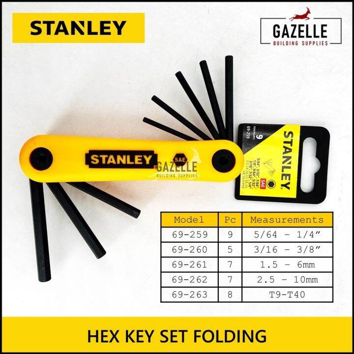 Stanley Hex Key Set Folding Carrier - 69-259 / 69-260 / 69-261 / 69-262 / 69-263 | Lazada PH