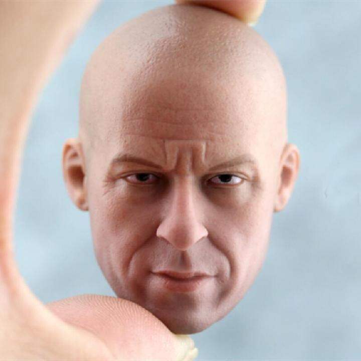 1/6 Scale Head Carving Vin Diesel Male Model PVC Suitable For 12-Inch ...