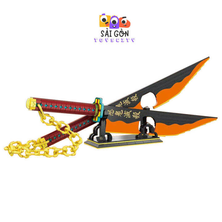 Đồ Chơi Lắp Ráp Kiểu LEGO Mô Hình Âm Trụ Uzui Tengen Trong Kimetsu no ...