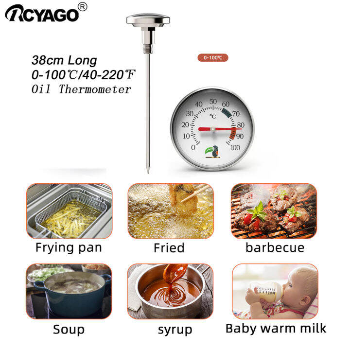 RCYAGO Coffee Milk Temperature meter 0-100℃ Hot Water BBQ Tea Colour ...