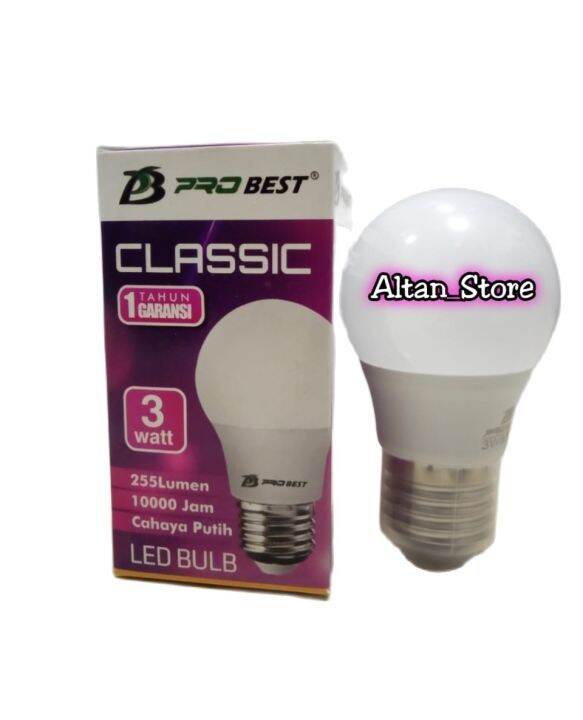 Lampu LED Bohlam 3 watt PRO BEST classic Paling Terang | Lazada Indonesia