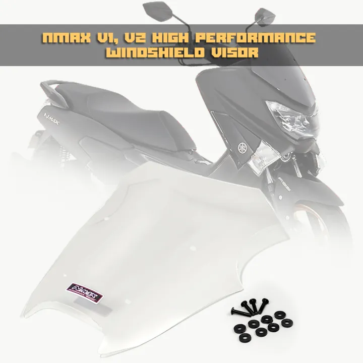 3224 NMAX V2 HIGH PERFORMANCE WINDSHIELD VISOR [CLEAR] | Lazada PH