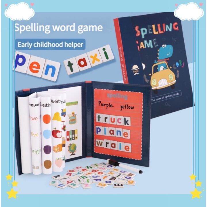 [TAT]Children toys ♥Children Word Spelling 3D Magnetic Book Early ...