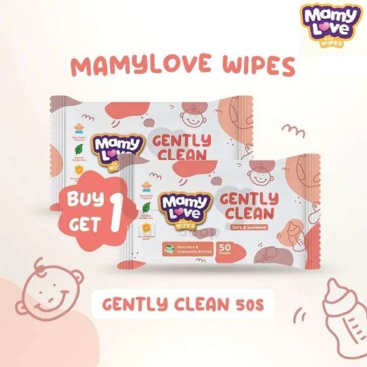 TISU BASAH MAMY LOVE BABY WIPES 50'S (BUY 1 GET 1) | Lazada Indonesia