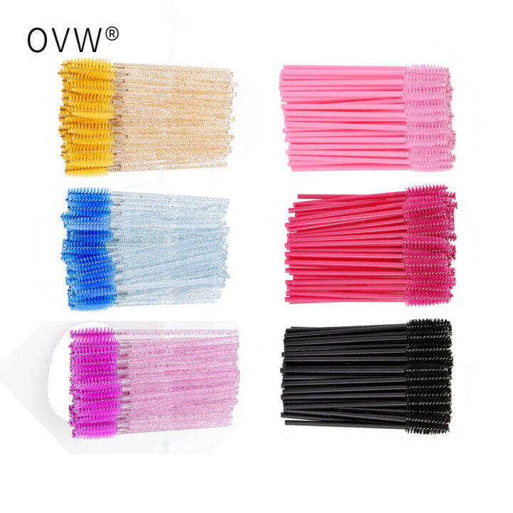 OVW 50Pcs/Pack Beauty Makeup Tool Transparent Shining Disposable Micro ...