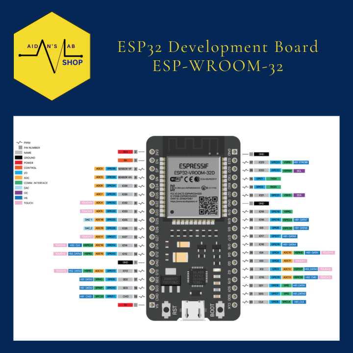 38 pins ESP32 Development Board | ESP-32 | ESP-WROOM-32 | WIFI IoT ...