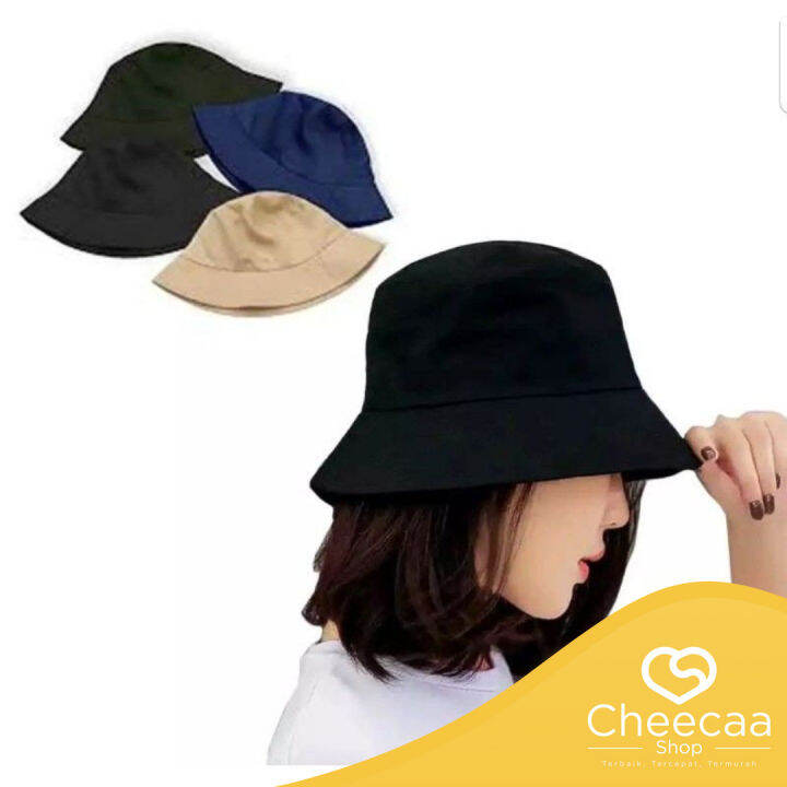 (TP17) Topi Bucket Premium Tanpa Tali Topi Bucket Korea Topi Bucket ...