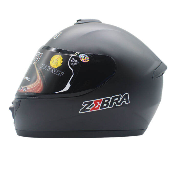 ZEBRA Full Face Helmet motors tinted visor motorcycle helmets COD 838 ...