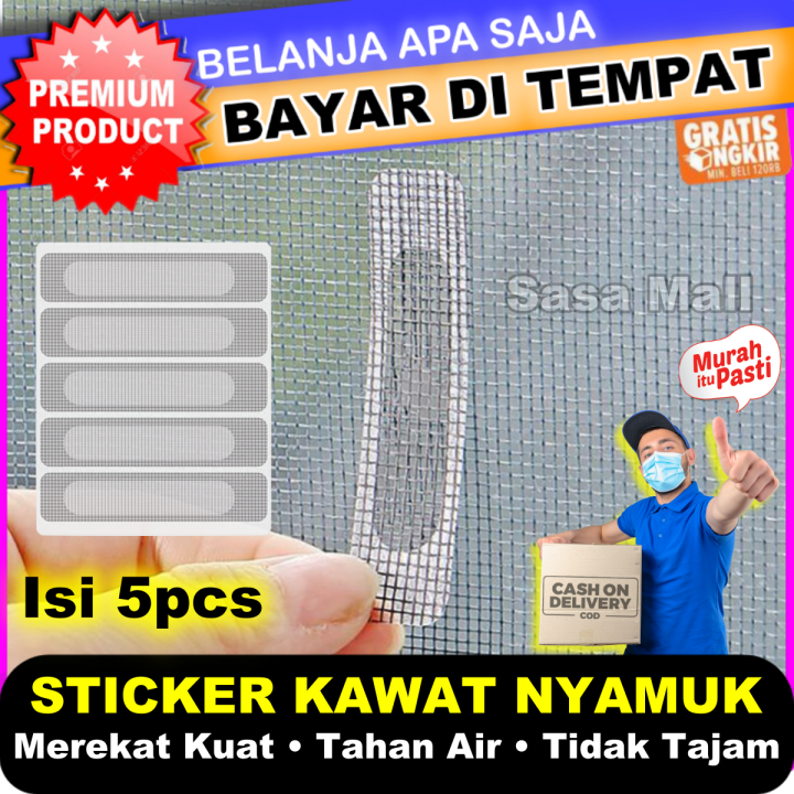 [COD] Sticker Kawat Kasa Nyamuk Isi 5pcs Net Penghalang Serangga Nyamuk ...