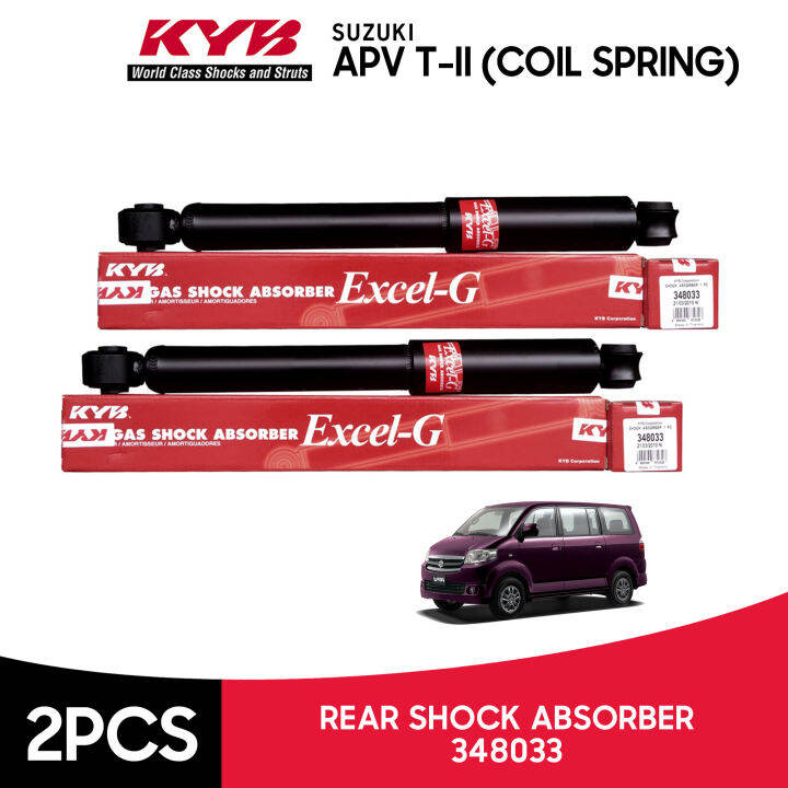 Kayaba KYB Excel G Rear Shock Absorber Suzuki APV T-II (Coil Spring) 2010 - 2018 348033 2pcs ...