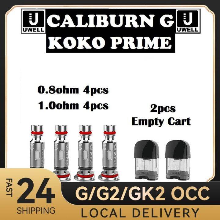 VAPE UWELL CALIBURN G COIL G2/GK2/KOKO PRIME MESH 0.8O/1.0 OHM OCC ...
