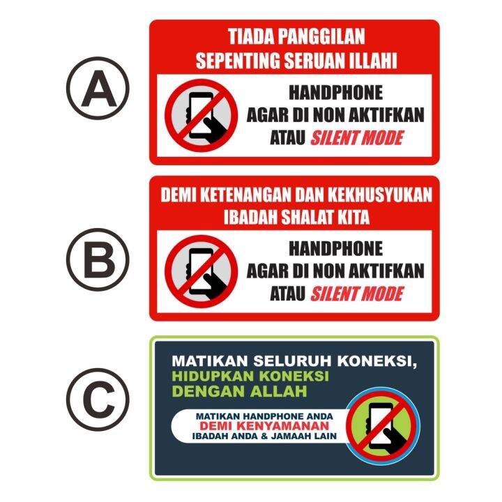 Stiker Matikan HP / Non aktifkan HP / Silent HP | Lazada Indonesia