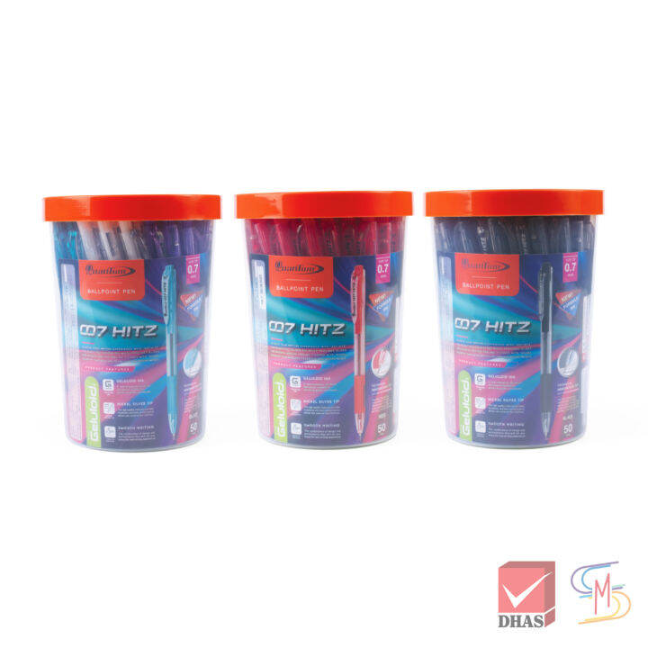 Quantum ปากกา ปากกาลูกลื่น 007 Hitz กระบอก 50 ด้าม | Lazada.co.th