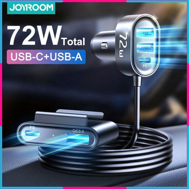 cod Car Charger USB Type-C Fast Charging 5 Port 72W cas hp mobil 12 ...