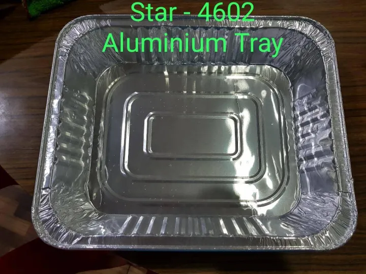 3 units 1300ml (4602) 'Star' Aluminium Foil Tray without Lid | Lazada