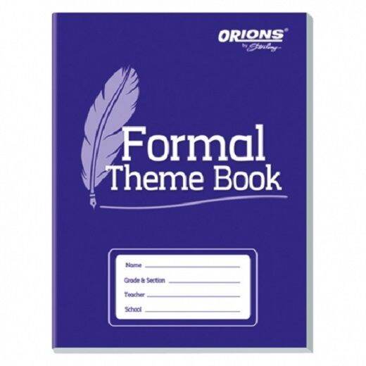 Orions Formal Theme Book | Lazada PH