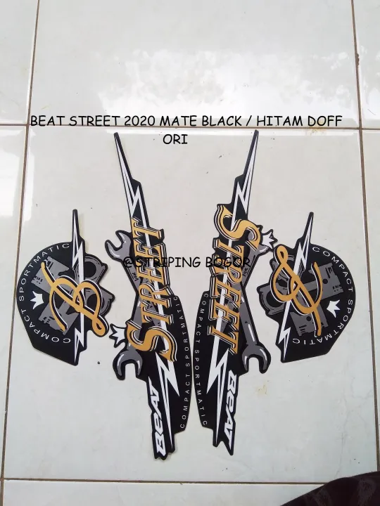 Striping Motor Honda Beat Street 2020 Lis Hitam Doff Mate Black ...