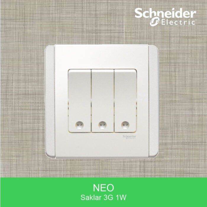 Neo Saklar 3 Gang 1 Arah Vertical Putih E3033V1 EWWW G3 | Lazada Indonesia