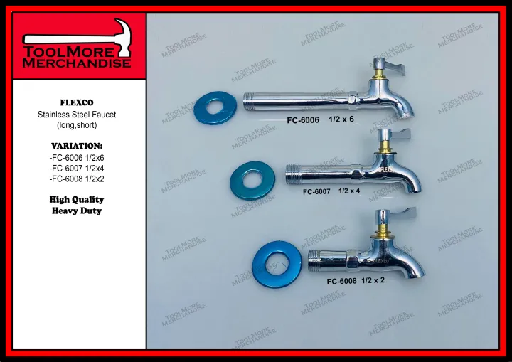 FLEXCO Stainless Steel Sink Faucet FC-6006,FC-6007,FC6008 | Lazada PH