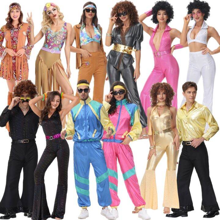 European And American Disco Costume Adult Couple Costume 70S Retro ...