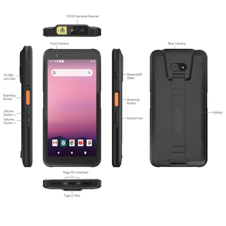 Android 10.0 Handheld PDA Barcode Scanner Terminal Zebra 4710 1D/2D QR ...