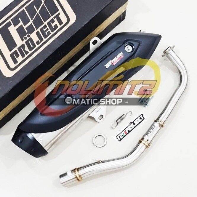 Knalpot Standar Racing TZM Project SS Pro Full Pack Aerox 155 OLD Lexi ...