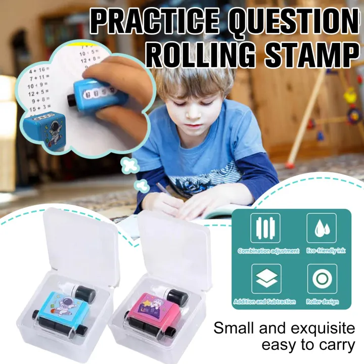 (4pcs/set Number Rolling Stamp )Addition And Subtraction Within And ...