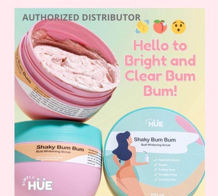 Simply Hue Shaky Bum Bum Butt Scrub 250ml/Butt Whitening Scrub | Lazada PH