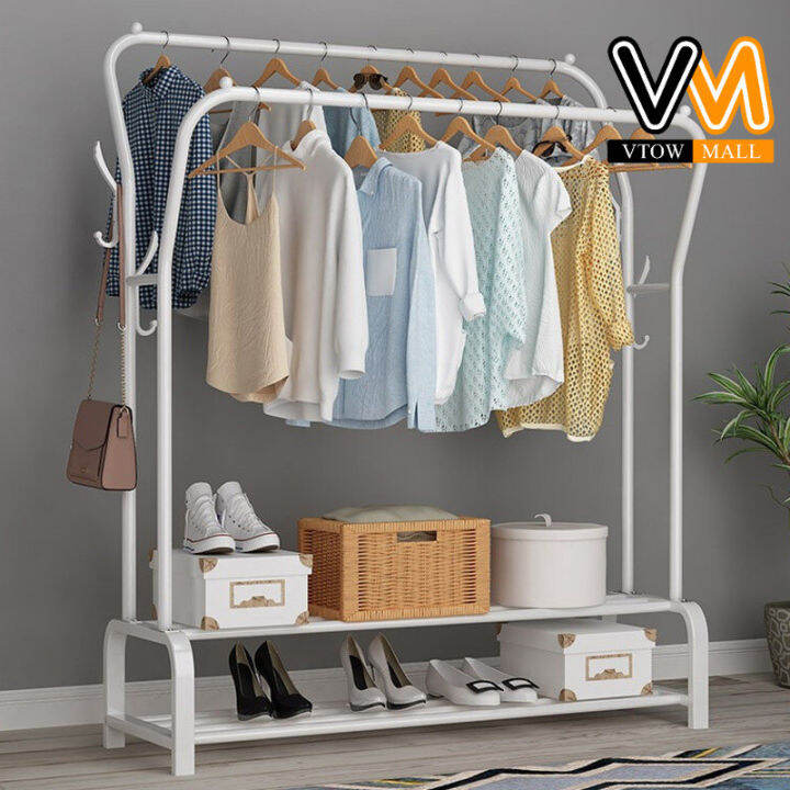 Vtow Cp Gadget Big Double Pole Type Drying Rack Wardrobe Rack Hanger ...