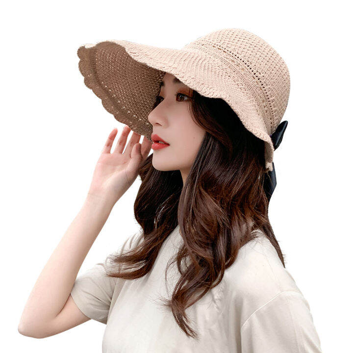 Sun Hats for Women Lightweight Beach Sun Hat Straw Hat Adjustable Beach ...
