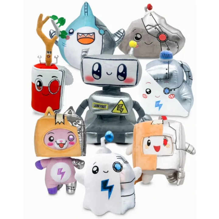 Lankybox Cyborg Robot Plush With LED Light LankyBot Cyborg Plush Toy ...