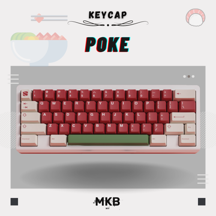 [READY STOCK] Poke PBT Keycap Set for Mechanical Keyboard | Lazada