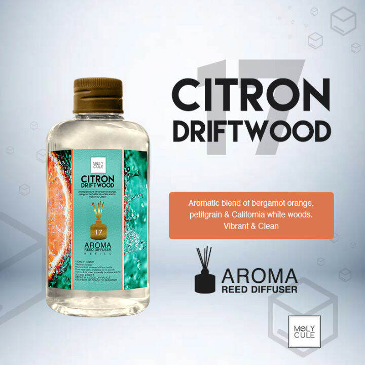 MOLYCULE Citron Driftwood Reed Refill Aroma Diffuser Oil Home Fragrance Hotel Scent | Lazada PH