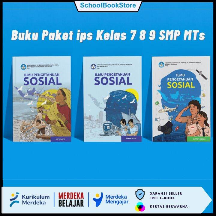 Buku Paket IPS Kls 7,8,9 SMP Kurikulum Merdeka Belajar untuk Anak Murid ...