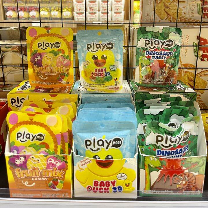 Kẹo dẻo Playmore trái cây hỗn hợp/ khủng long/con vịt 48g | Lazada.vn