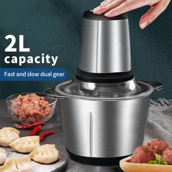 UN 304 2L Electric Meat Grinder Mincer Food Chopper Stainless Steel Food Processor | Lazada PH