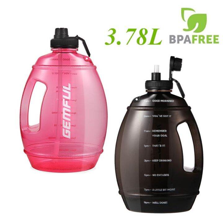 Gemful ขวดน้ำ ความจุ 3.8 ลิตร พร้อมหลอดดูด สำหรับเล่นกีฬา ปลอดสาร BPA ...